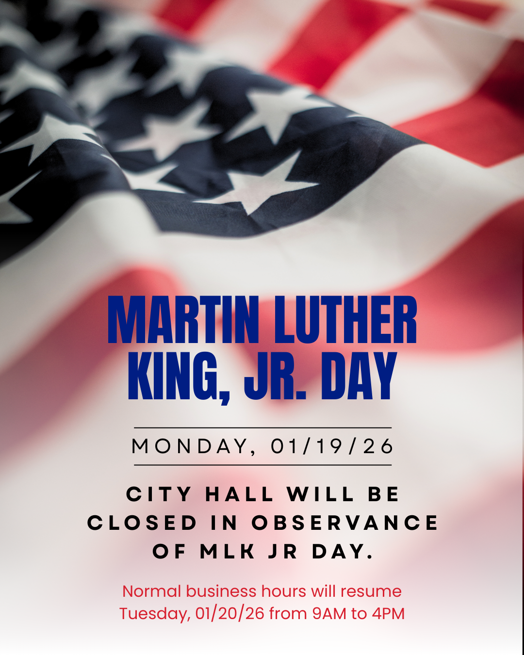 MLK Jr Day – City Hall Closed