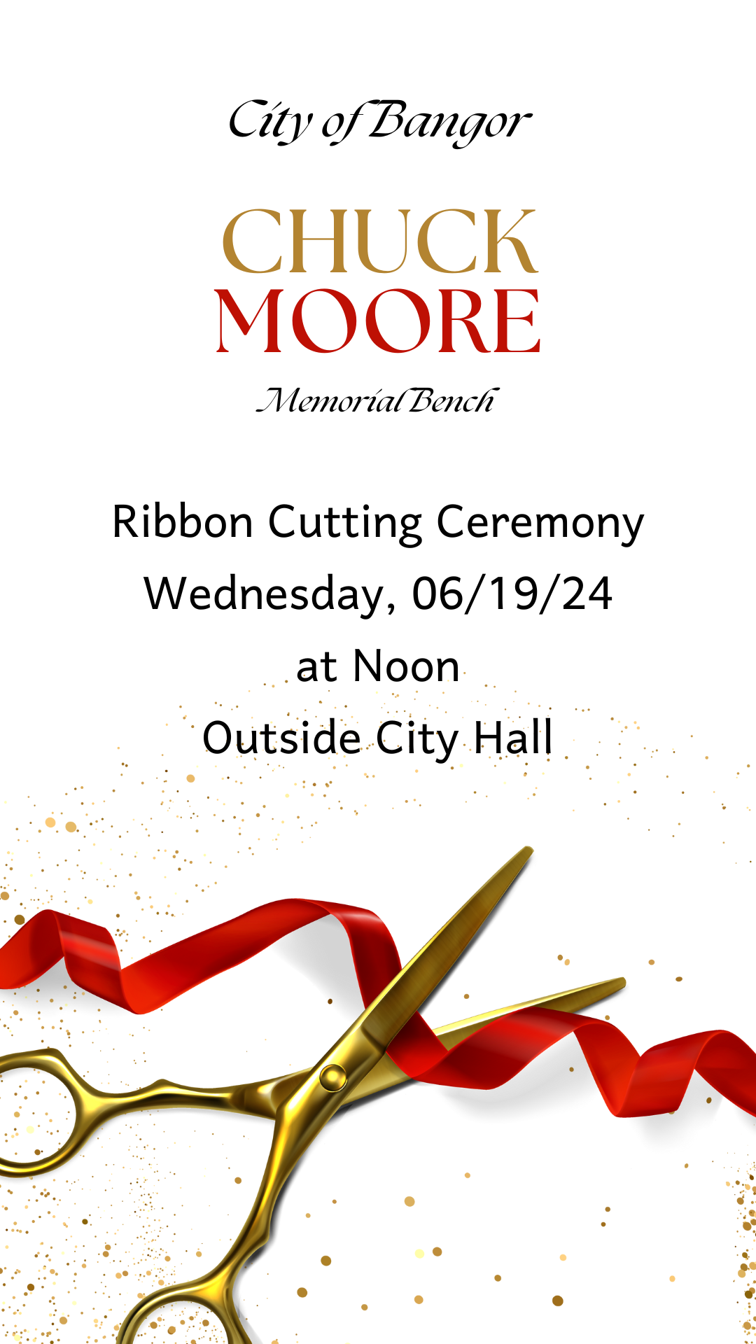 Chuck Moore Memorial Bench Ribbon Cutting Ceremony